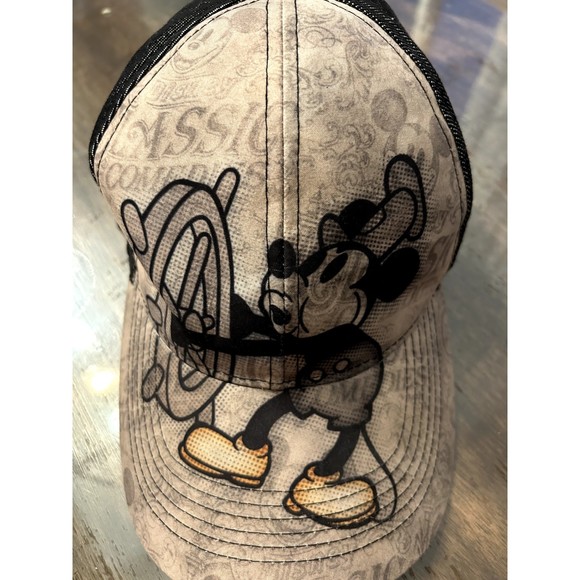 Disney | Accessories | Steamboat Willie Hat Mickey Mouse Cap Disneyland ...